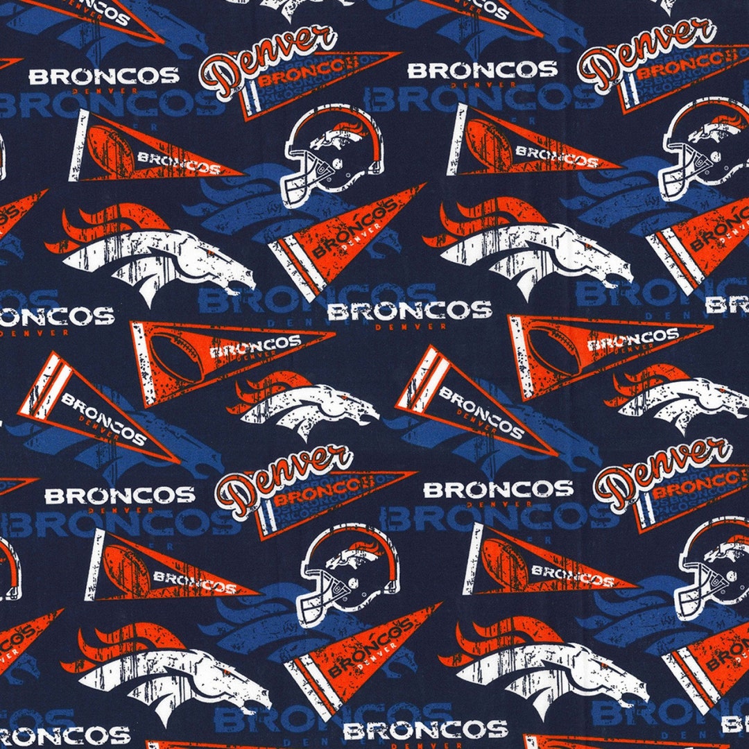 Denver Broncos Fabric NFL Football Fabric Pennants 100% Cotton From ...