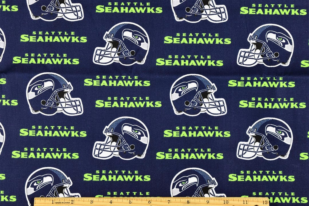 Seattle Seahawks Football NFL Fabric in Blue 58" Wide 100% Cotton ...