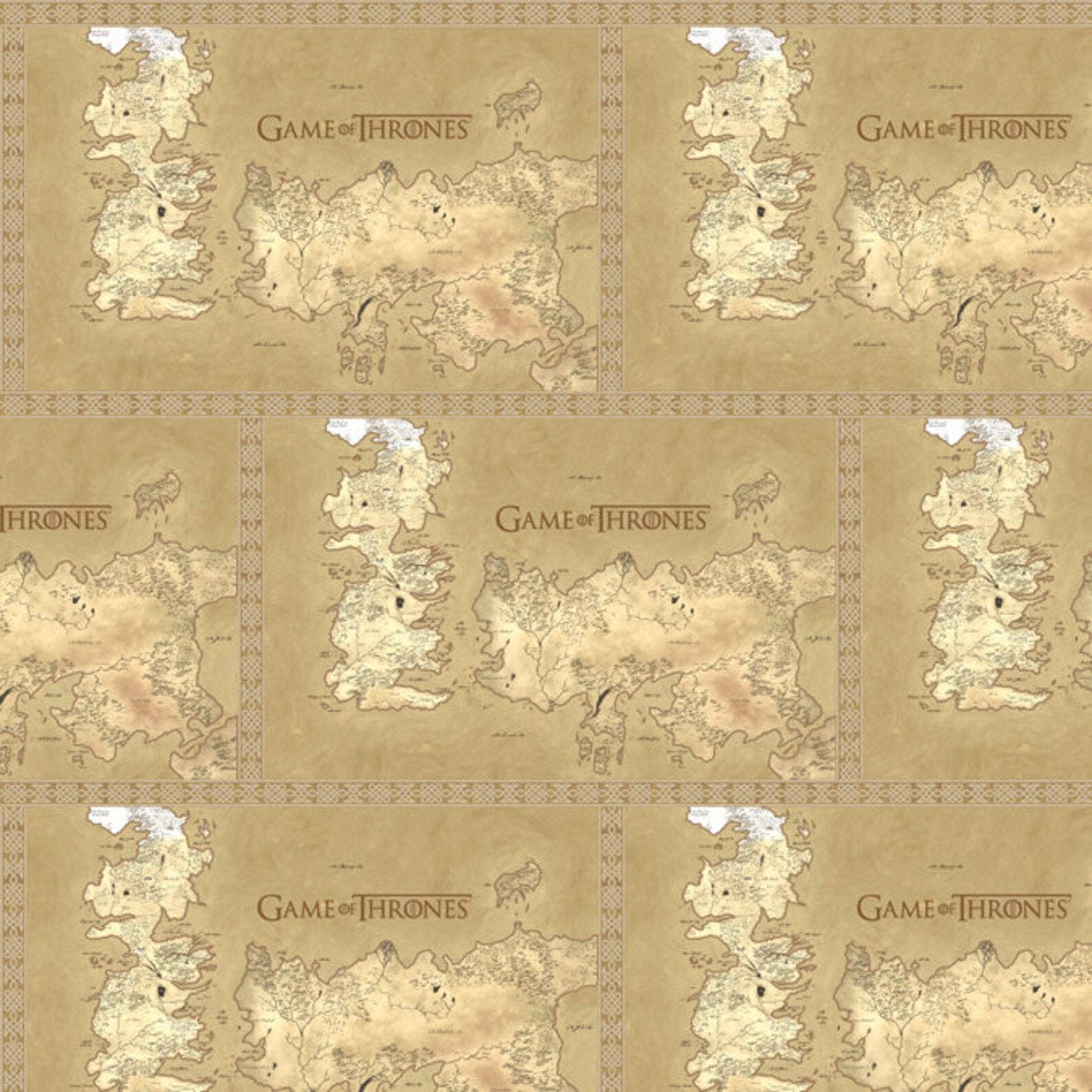 HBO Game of Thrones Map of Westeros PRE-CUT Fabric From Springs ...