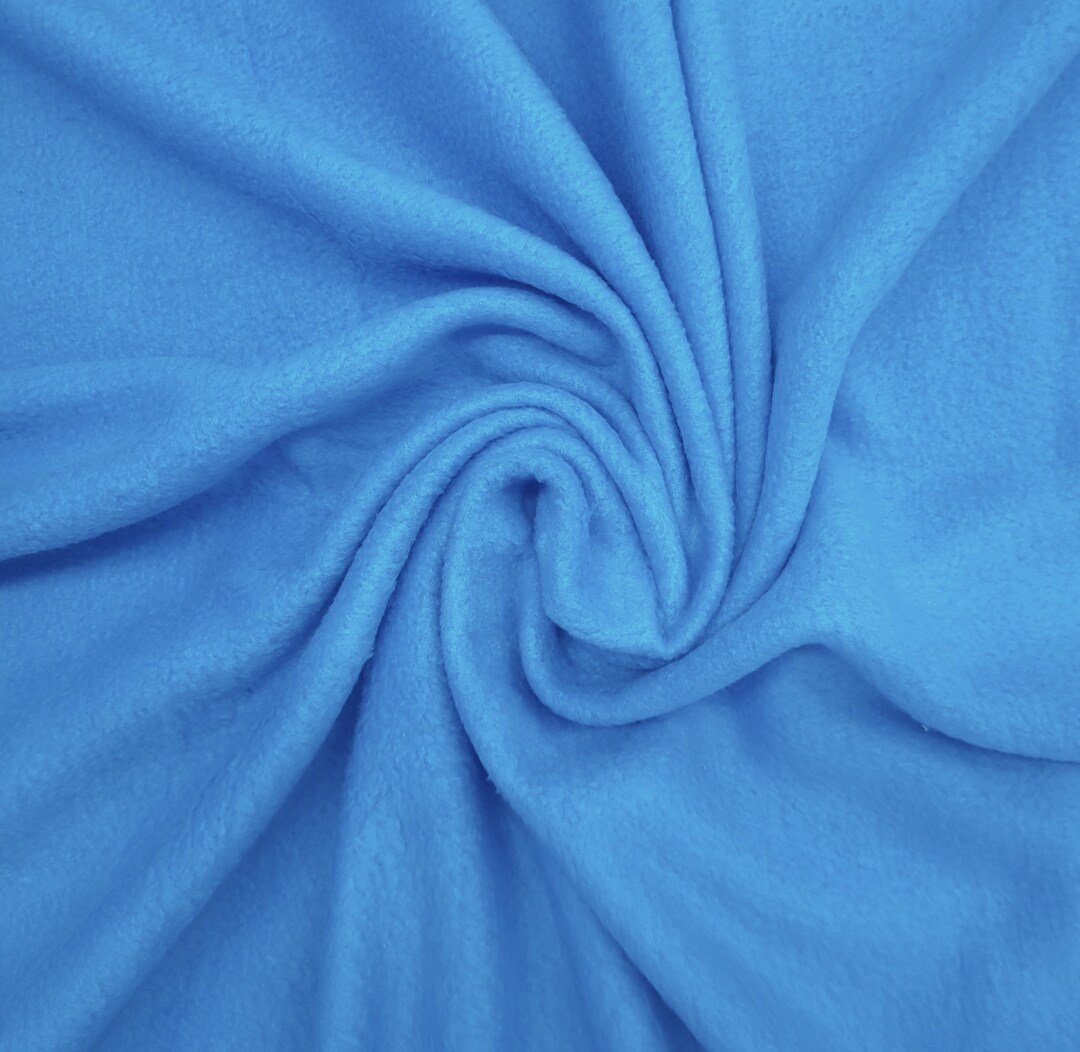 FLEECE Anti-pill Solid Light Blue PRE-CUT Fleece Fabric 100% Polyester ...
