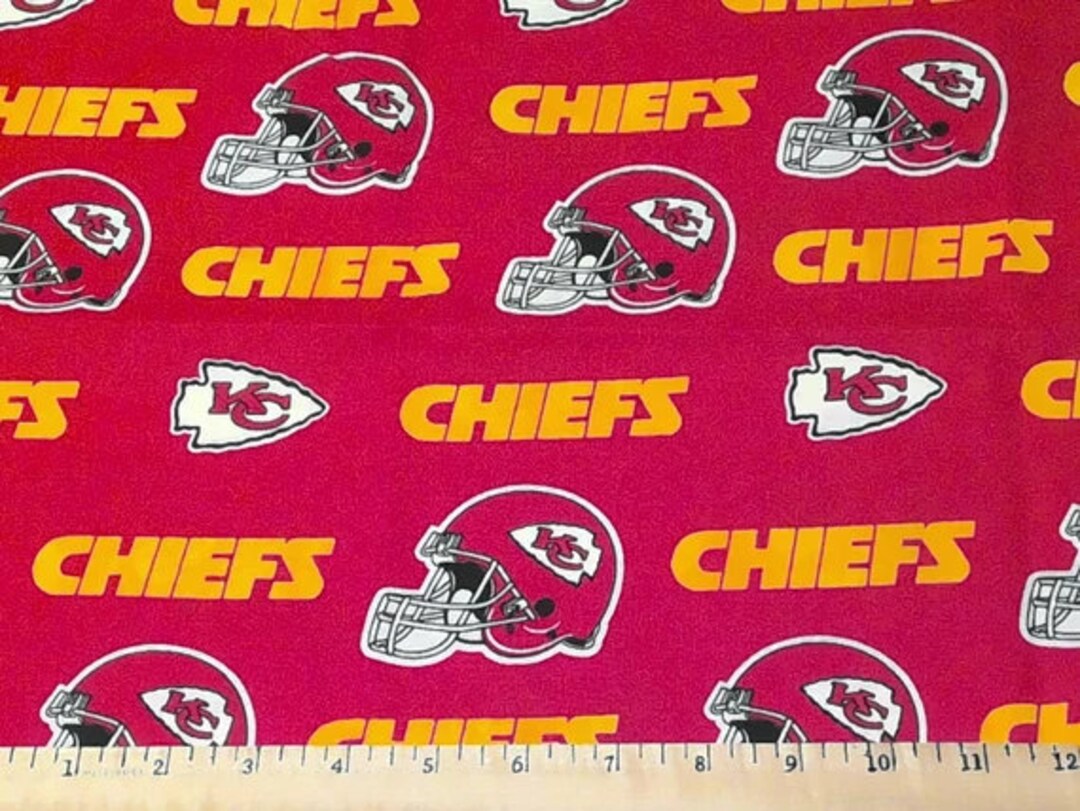 Kansas City Chiefs Football NFL Fabric in Red 58" Wide 100% Cotton ...