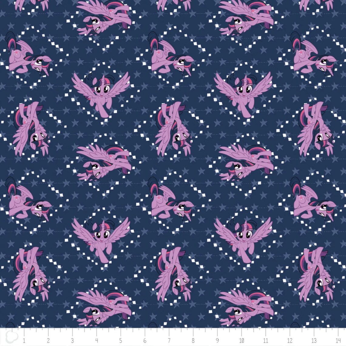 My Little Pony Twilight Sparkle in Navy 1/3 YARD Fabric From Camelot ...