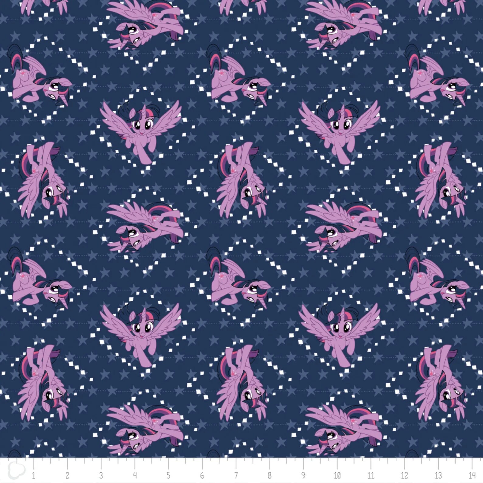 My Little Pony Twilight Sparkle in Navy 1/3 YARD Fabric From Camelot ...