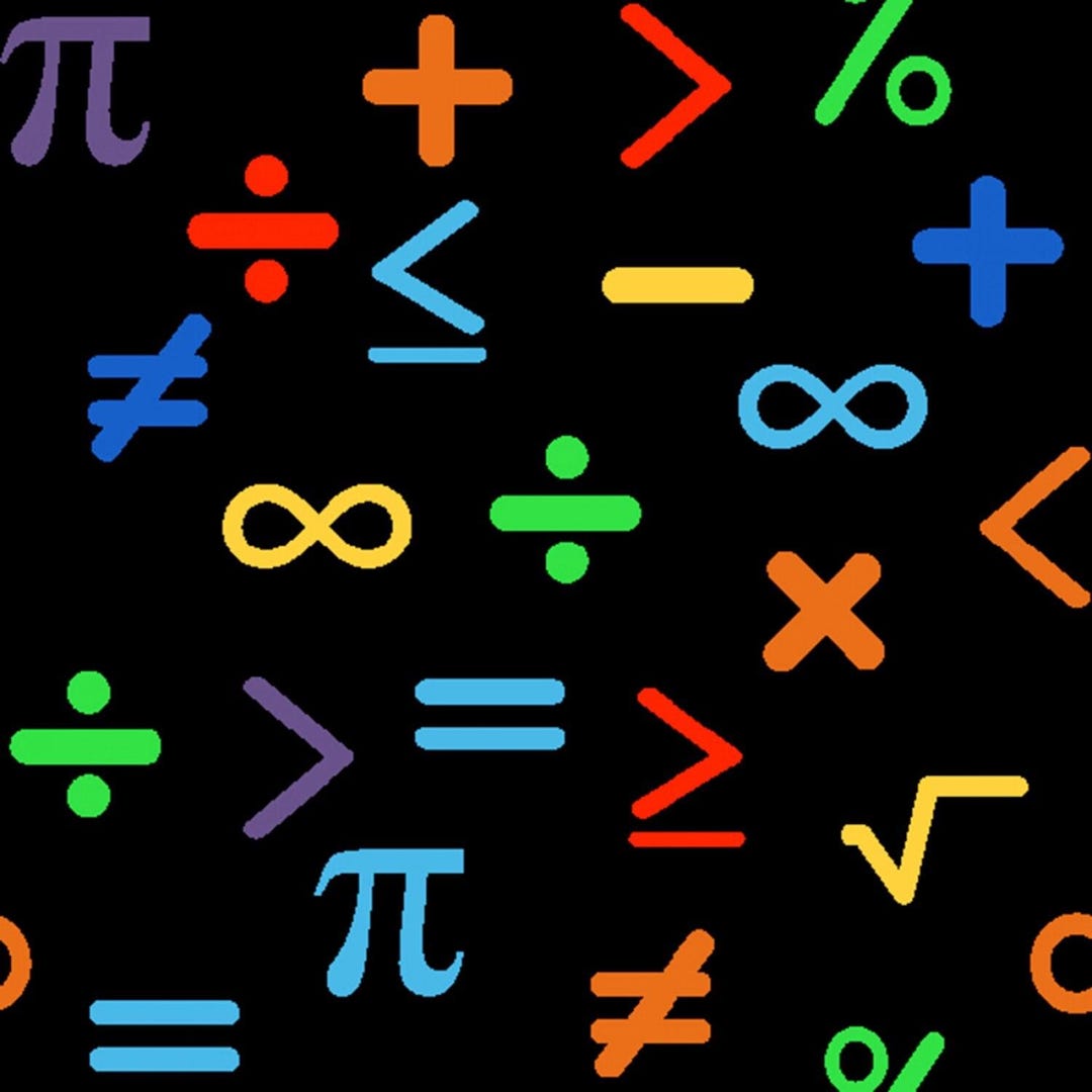 PRE-CUT Extra Credit Metric Math Symbols Fabric in Black 100% Cotton by ...