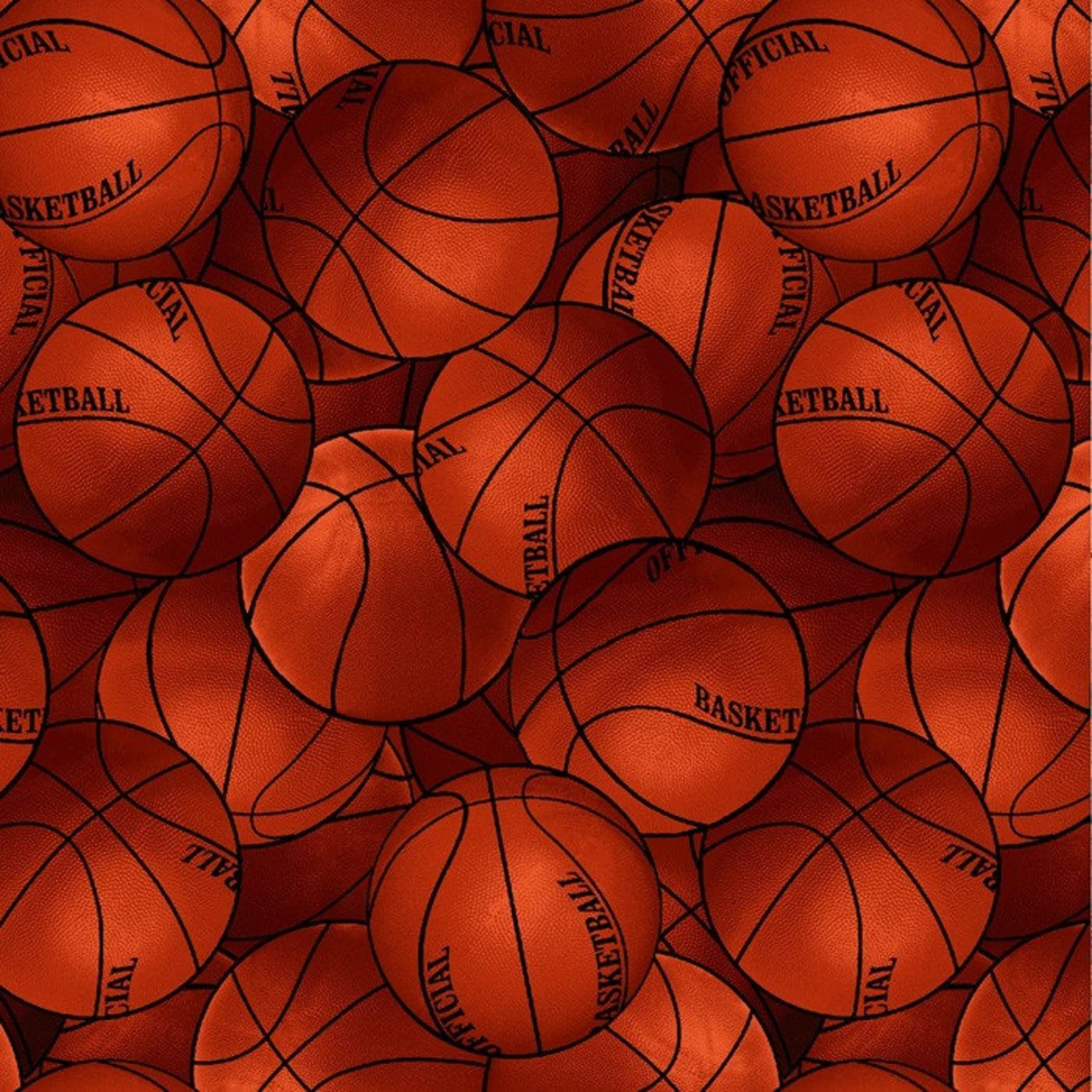Basketball Packed PRE-CUT Fabric From David Textiles 100% Cotton - Etsy