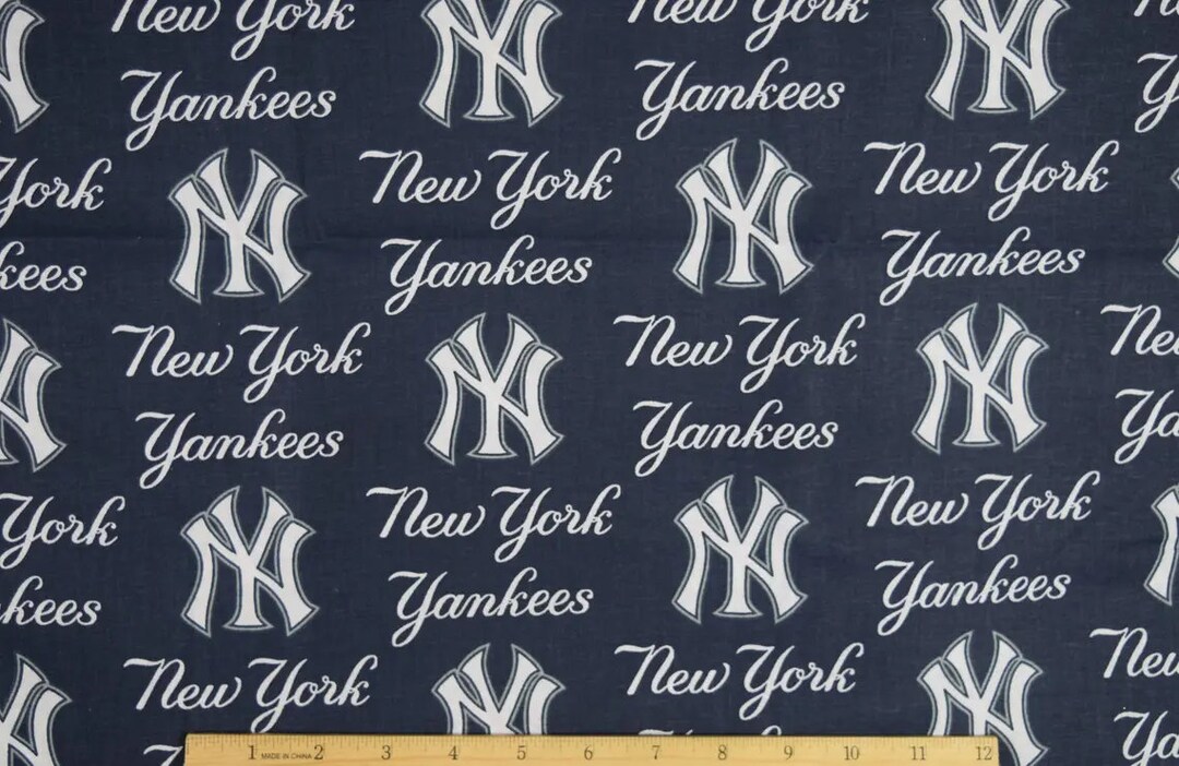 MLB New York Yankees Baseball in Blue 58" Wide 33 INCH Fabric From ...