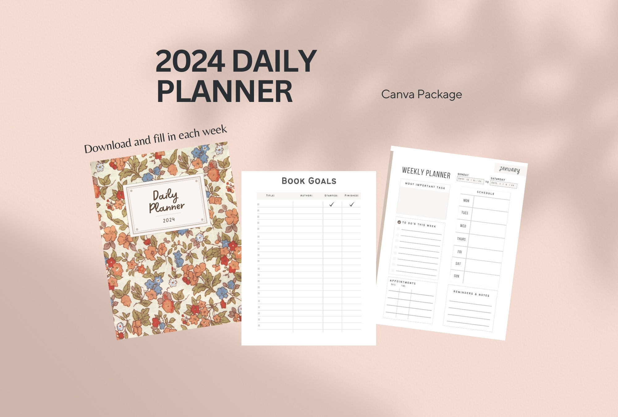Daily Planner- 2024 - Etsy