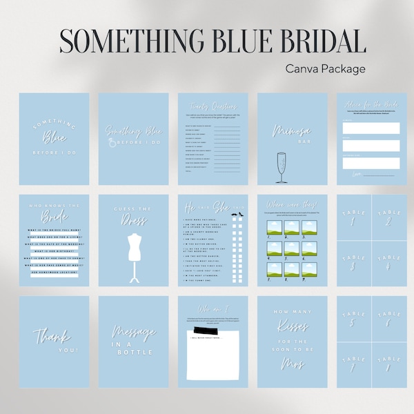 Something Blue Bridal Shower - Etsy