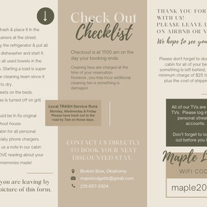 STR Checkout Checklist- Earthy Style - Etsy