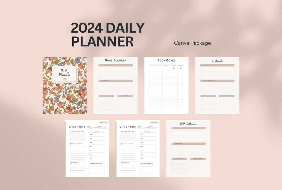 Daily Planner- 2024 - Etsy