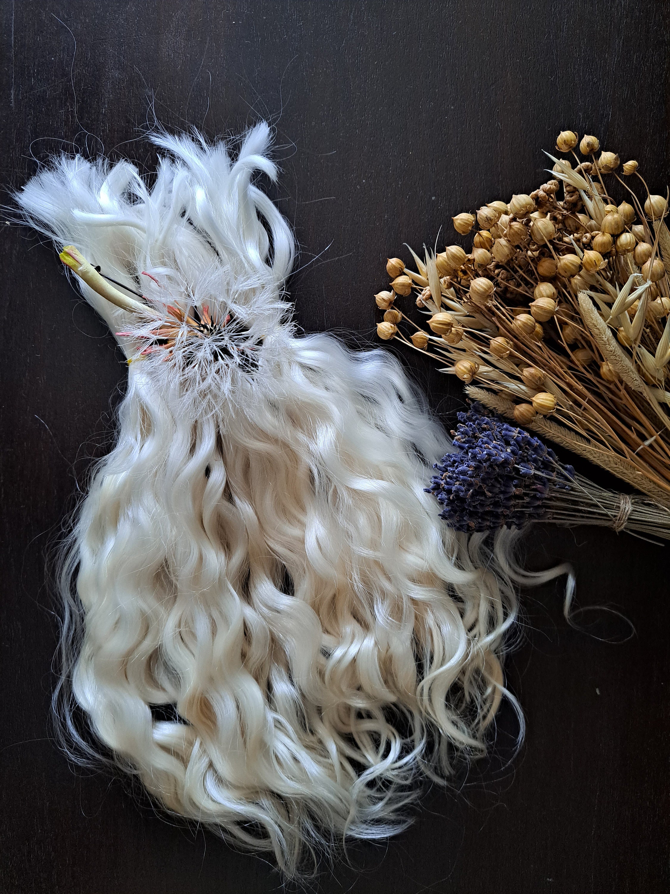 Natural Curls of Goats, for Handmade Dolls Hair,mohair for Doll ,angora ...