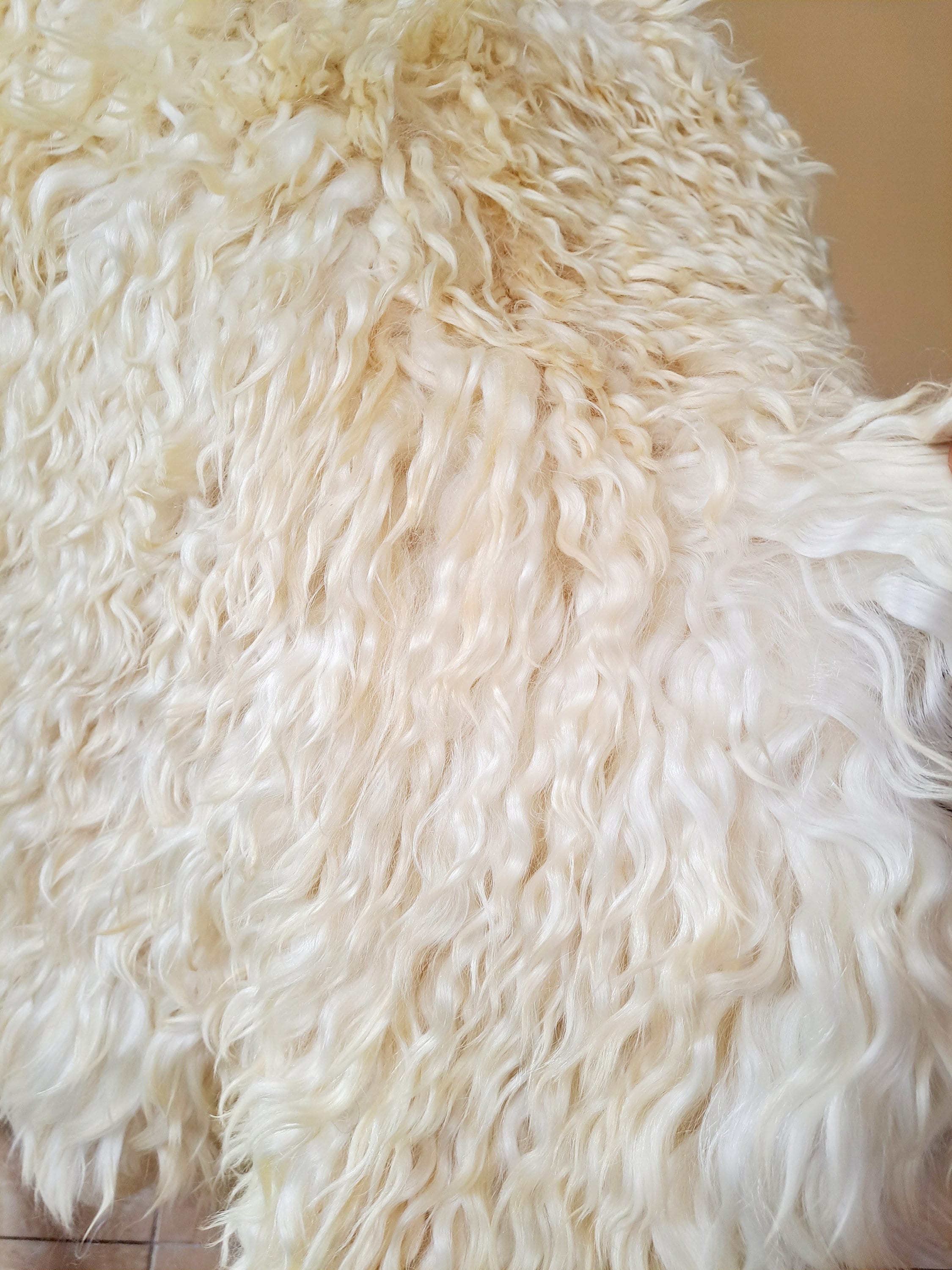 Goat Hair on the Skin,natural Curls of Goats, for Handmade Dolls Hair ...