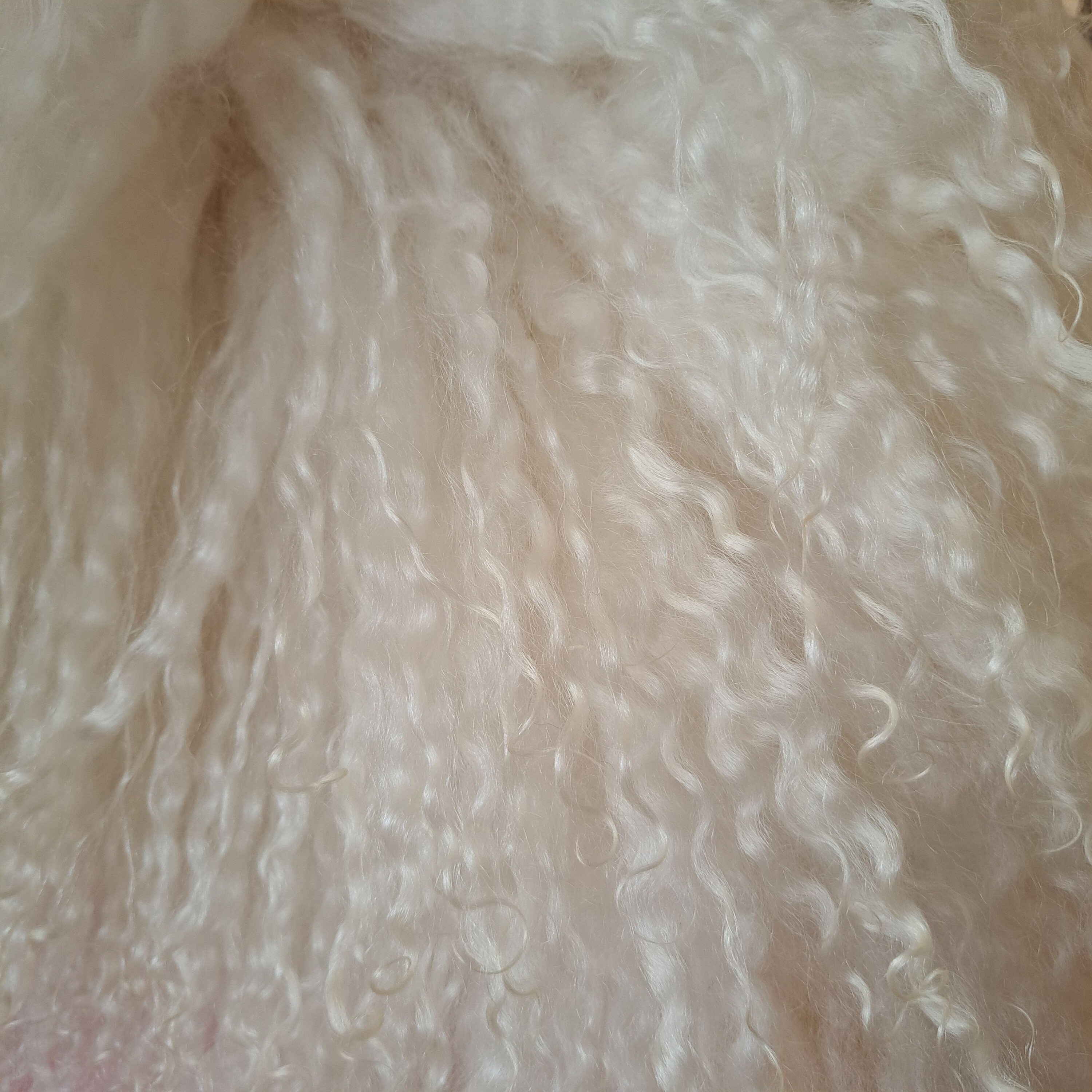 Goat Hair on the Skin,natural Curls of Goats, for Handmade Dolls Hair ...
