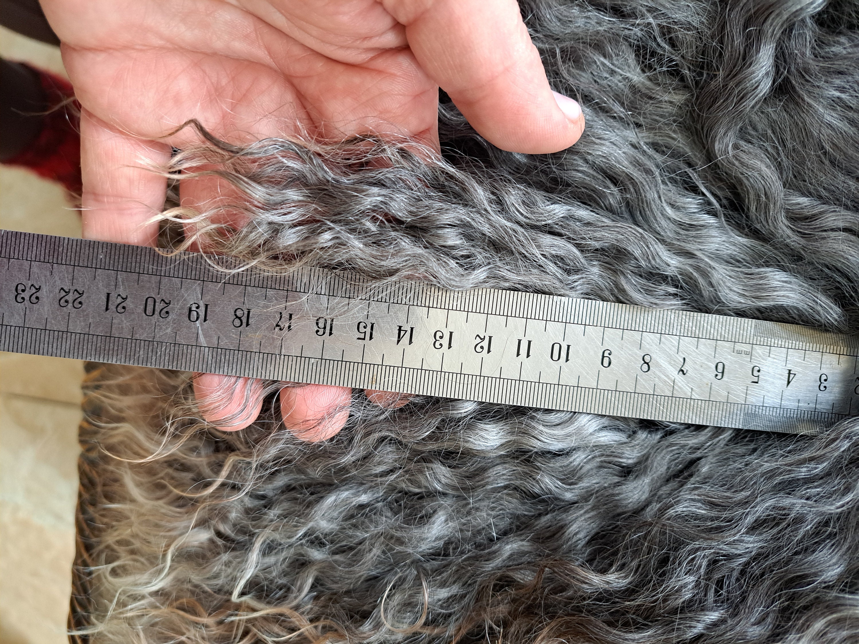 Goat Hair on the Skin,natural Curls of Goats, for Handmade Dolls Hair ...
