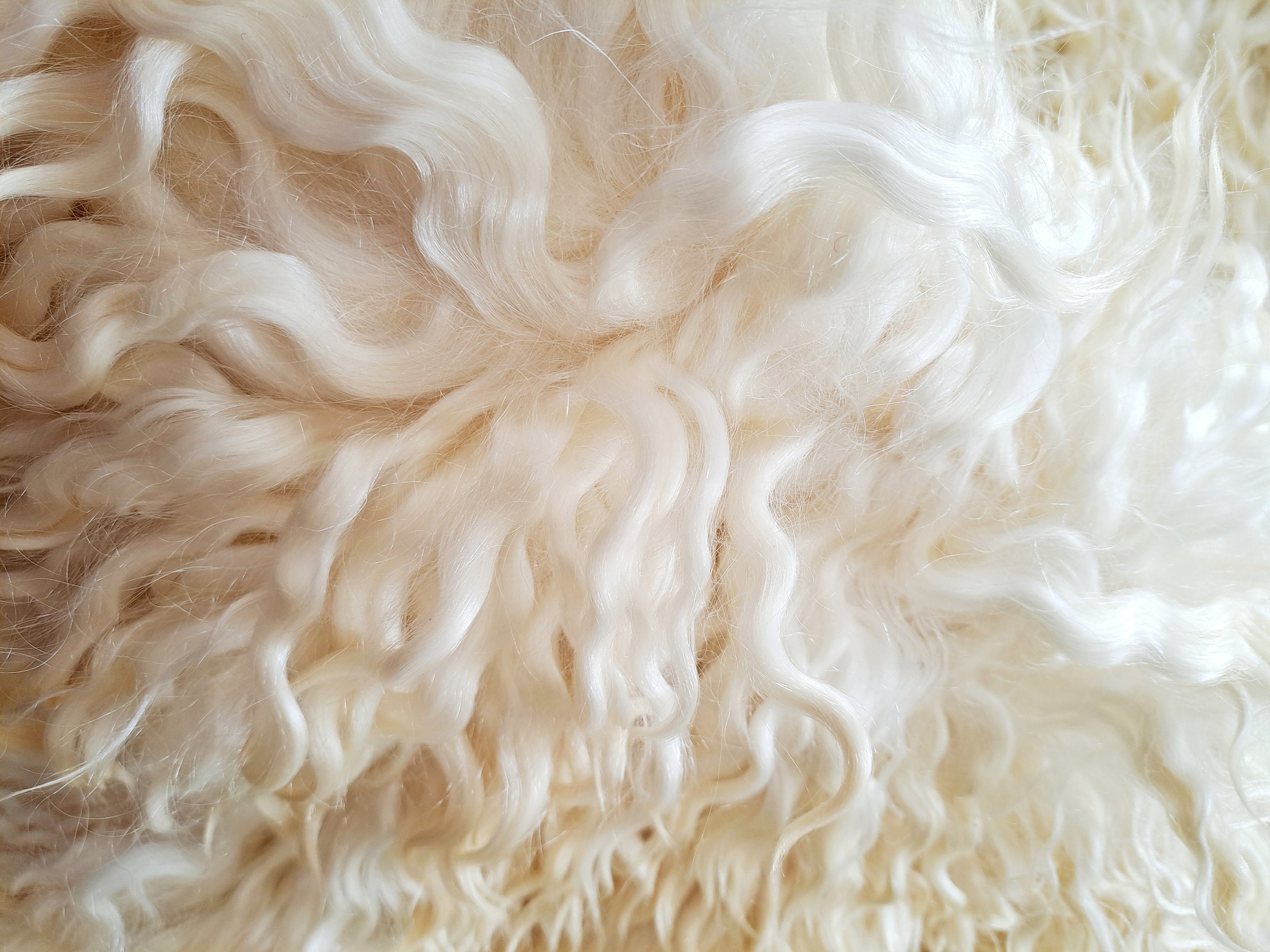 Goat Hair on the Skin,natural Curls of Goats, for Handmade Dolls Hair ...