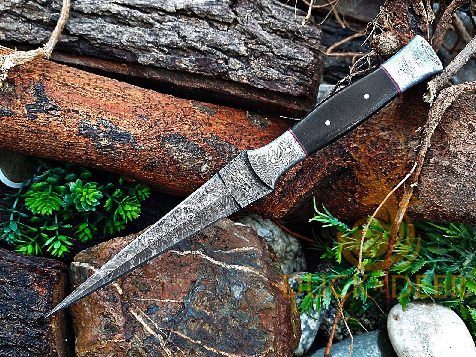 Handmade Damascus Knife, Damascus Knife, Damascus Hunting Knife ...