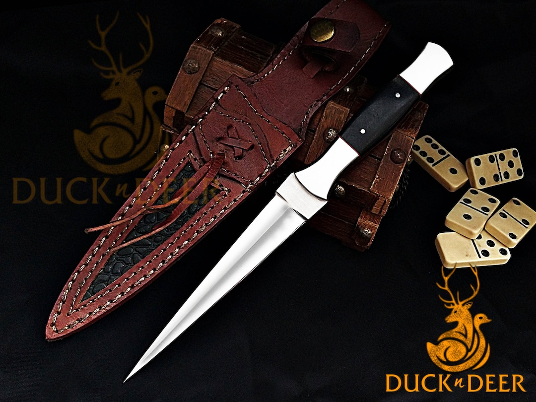 Hand Forge Dagger Knife With Sheath, Fixed Blade Custom Knife, Dagger ...