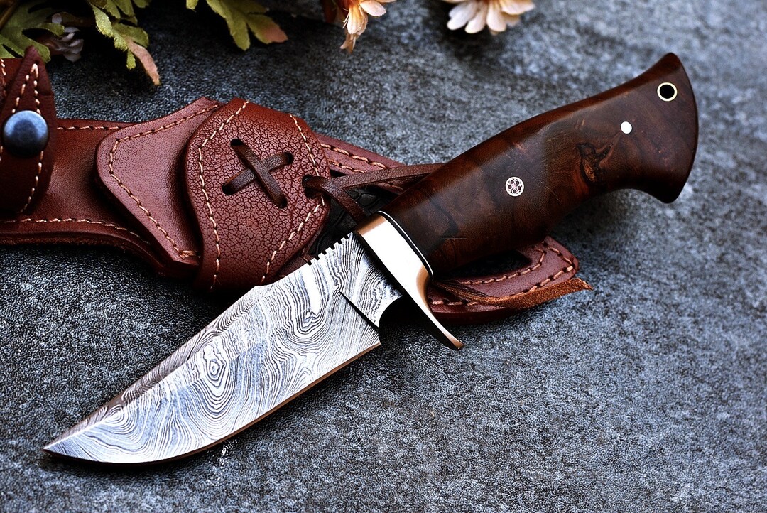 Damascus Knive Damascus Bowie Knife Handmade Damascus - Etsy