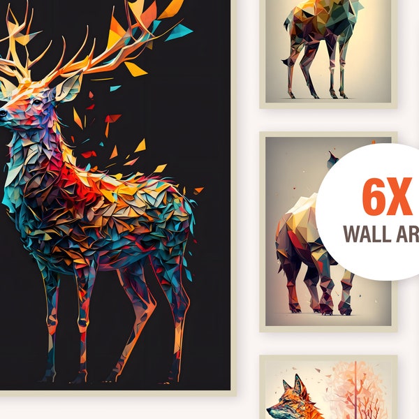 Geometric Animal - Etsy