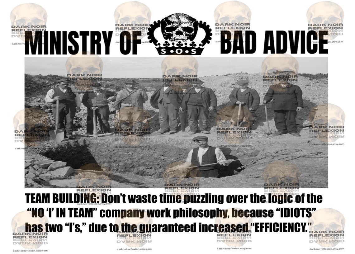 Ministry of Bad Advice Card - Funny Office Humor (digital Download) - Etsy