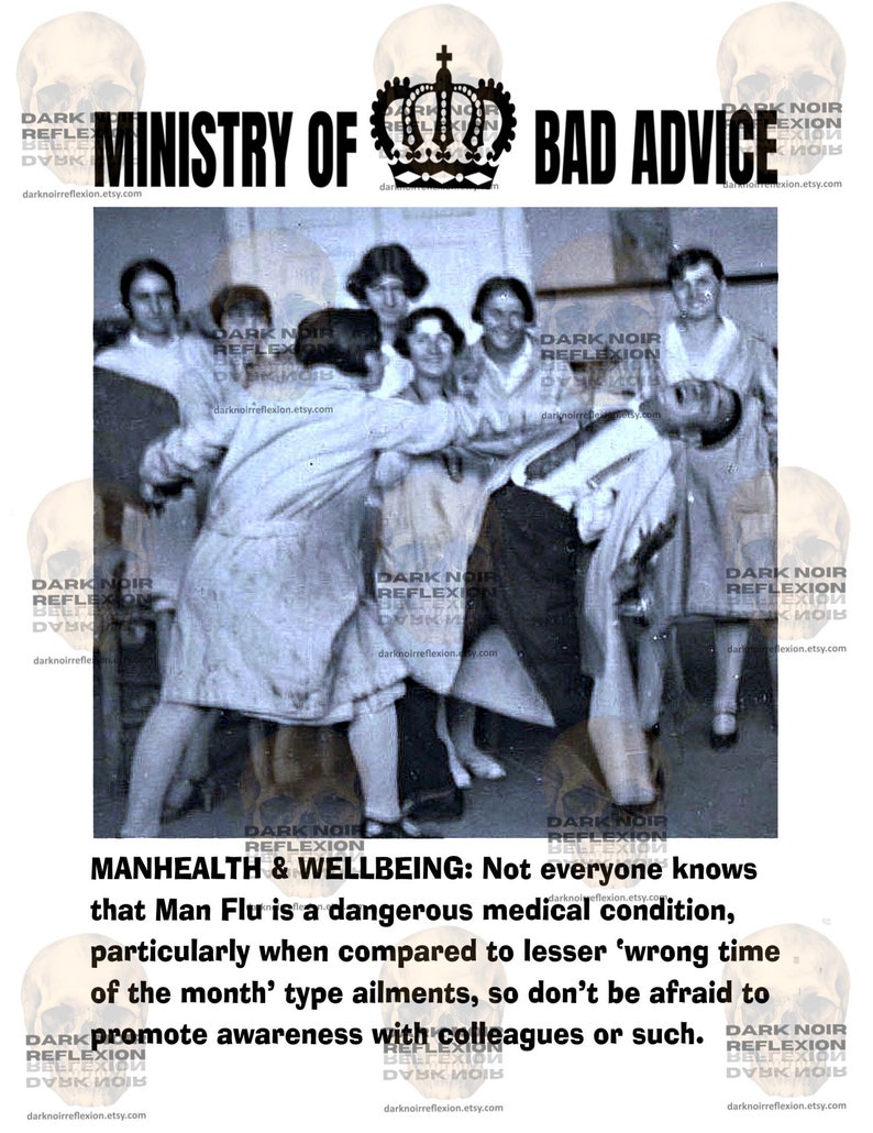 Man Flu Awareness Card – Funny Get Well Gift (digital Download) - Etsy