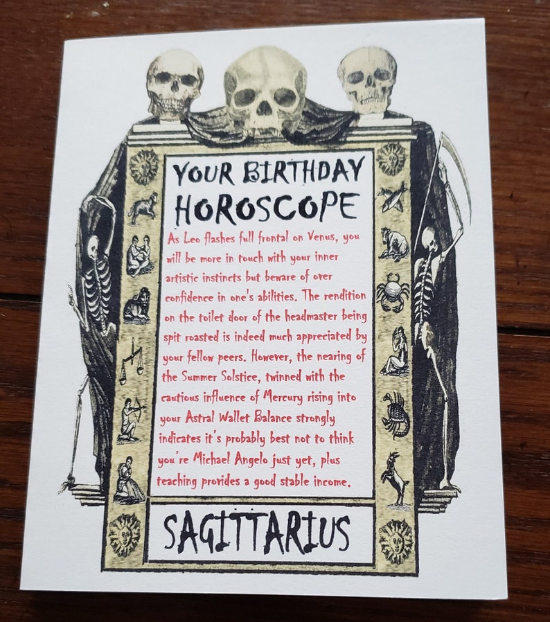 Sagittarius Comedy Zodiac Birthday Horoscope: Witch, Wizard, Wife ...