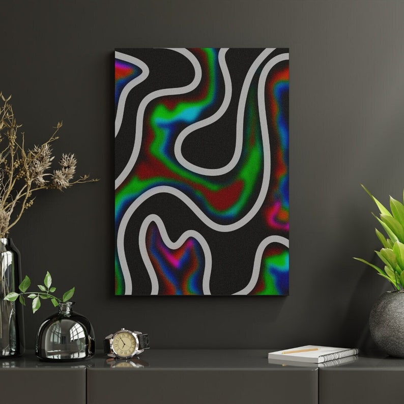 Thermal Abstract Wall Art, Abstract Wall Poster, Thermal Art, Groovy ...