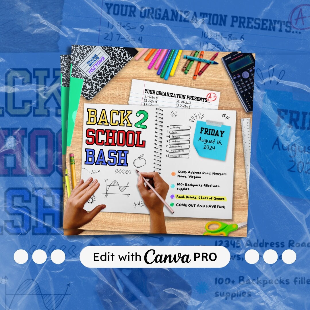 Back to School Bash Flyer Social Media Flyer School Flyer Design ...