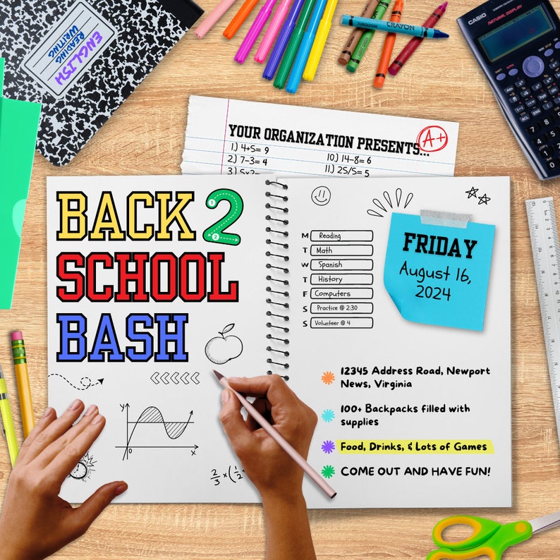 Back to School Bash Flyer Social Media Flyer School Flyer Design ...