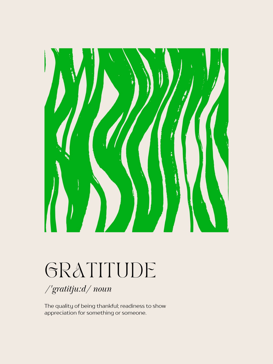 Gratitude Definition Poster | AA NA Addiction Recovery, Digital ...