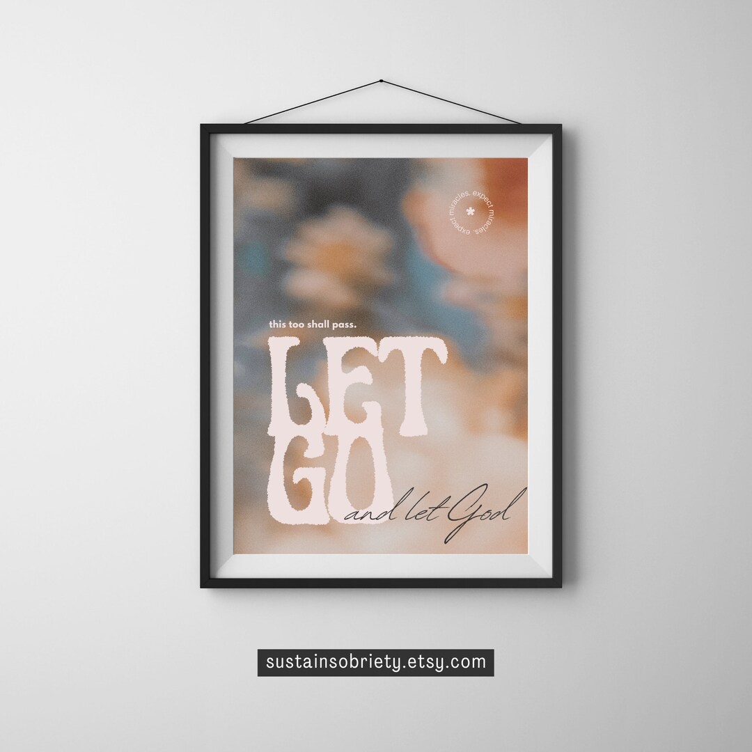 Recovery Poster let God and Let God AA NA - Etsy