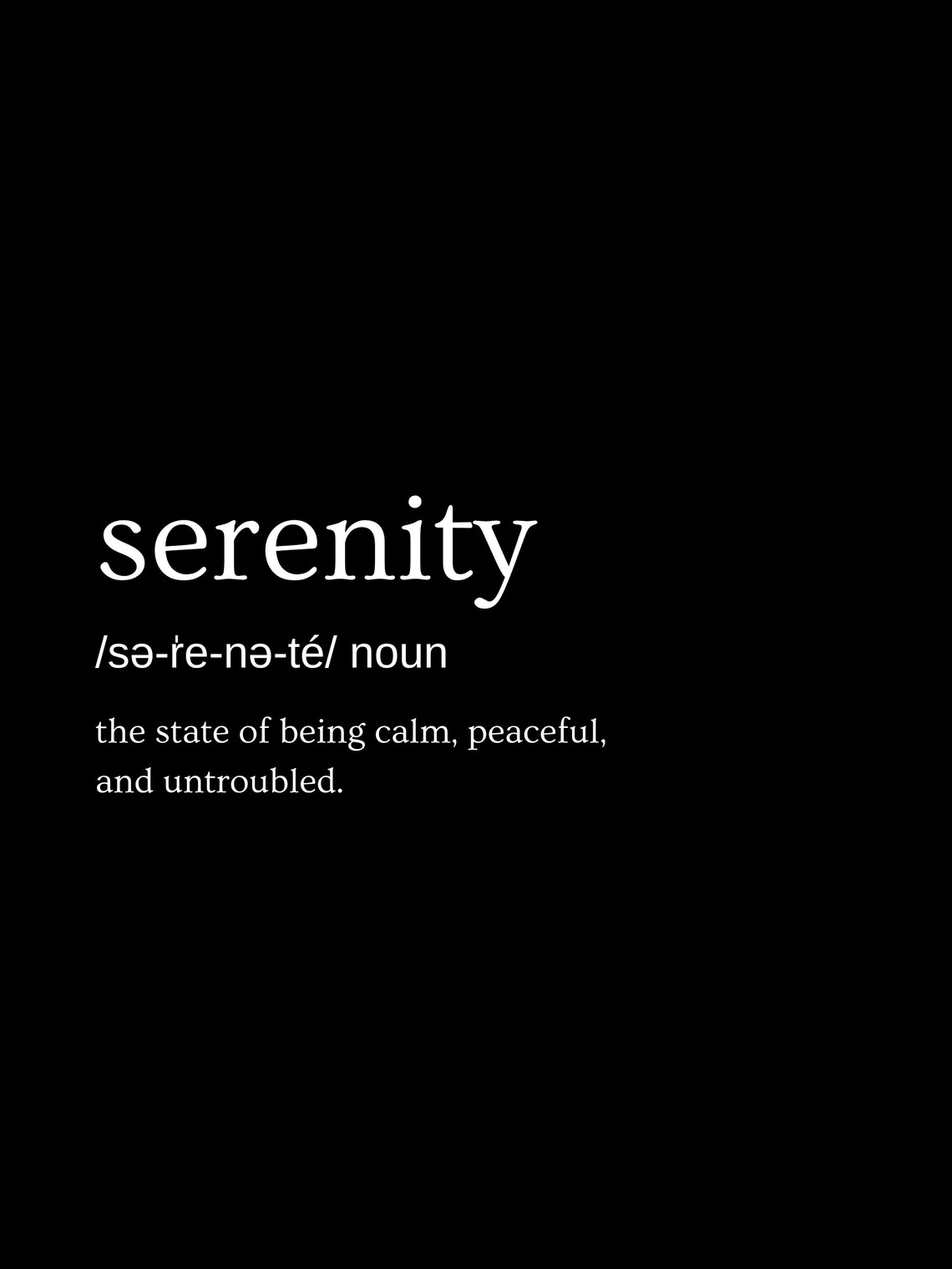 Serenity Definition Poster | AA NA Sober Recovery, Digital Download - Etsy