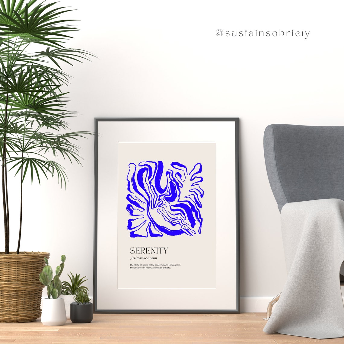 Serenity Definition Poster | AA NA Addiction Recovery, Digital Download ...