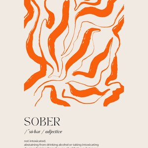 Sober Definition Poster | AA NA Addiction Recovery, Digital Download - Etsy