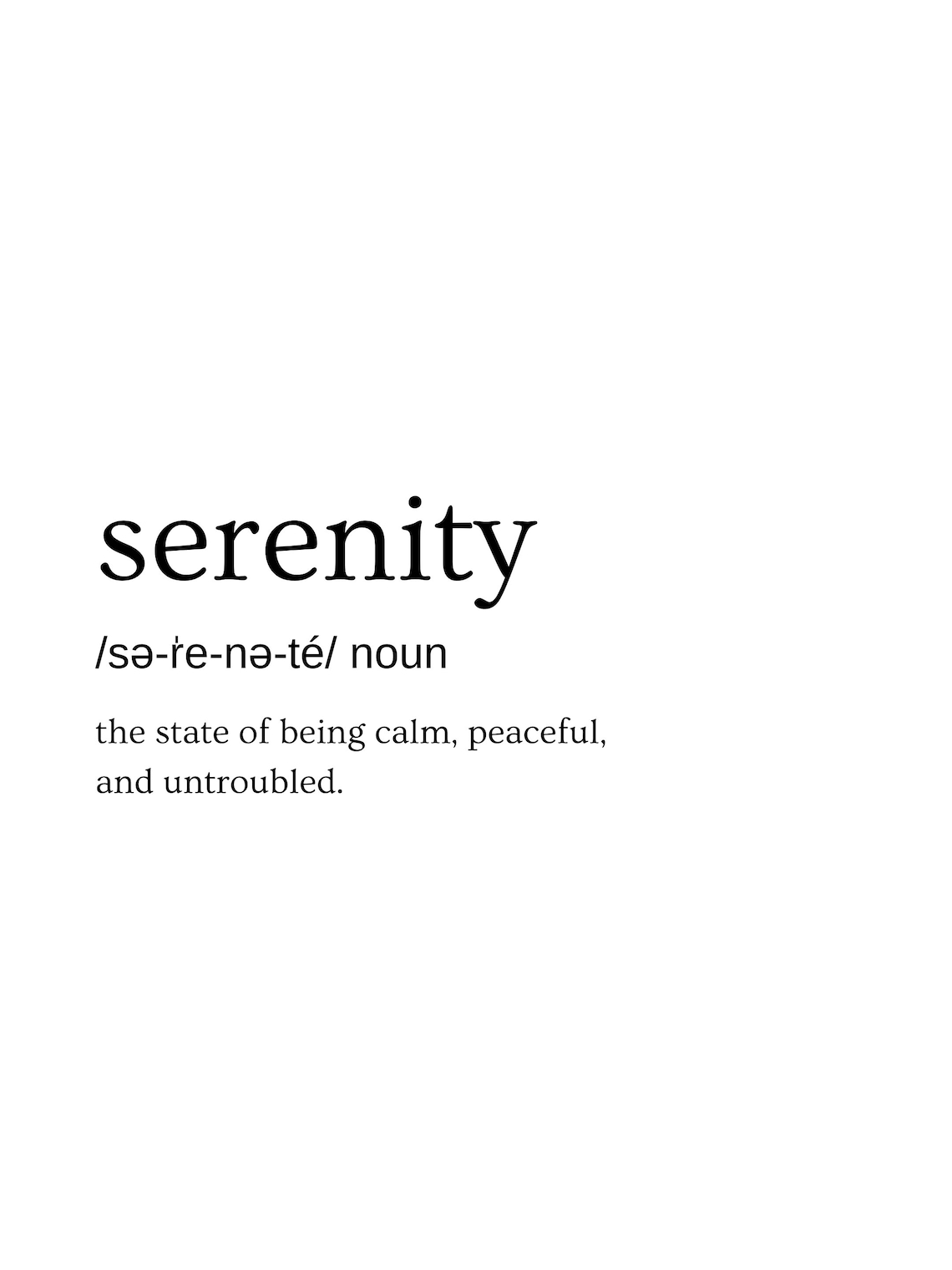 Serenity Definition Poster | AA NA Sober Recovery, Digital Download - Etsy