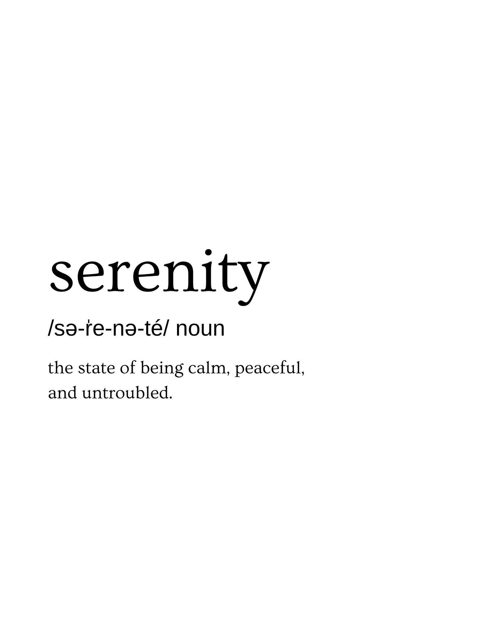 Serenity Definition Poster | AA NA Sober Recovery, Digital Download - Etsy