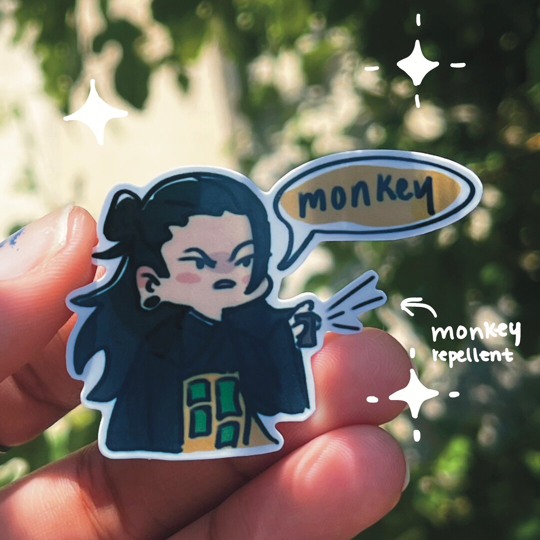 Ew Monkey Anime Glossy Vinyl Sticker - Etsy