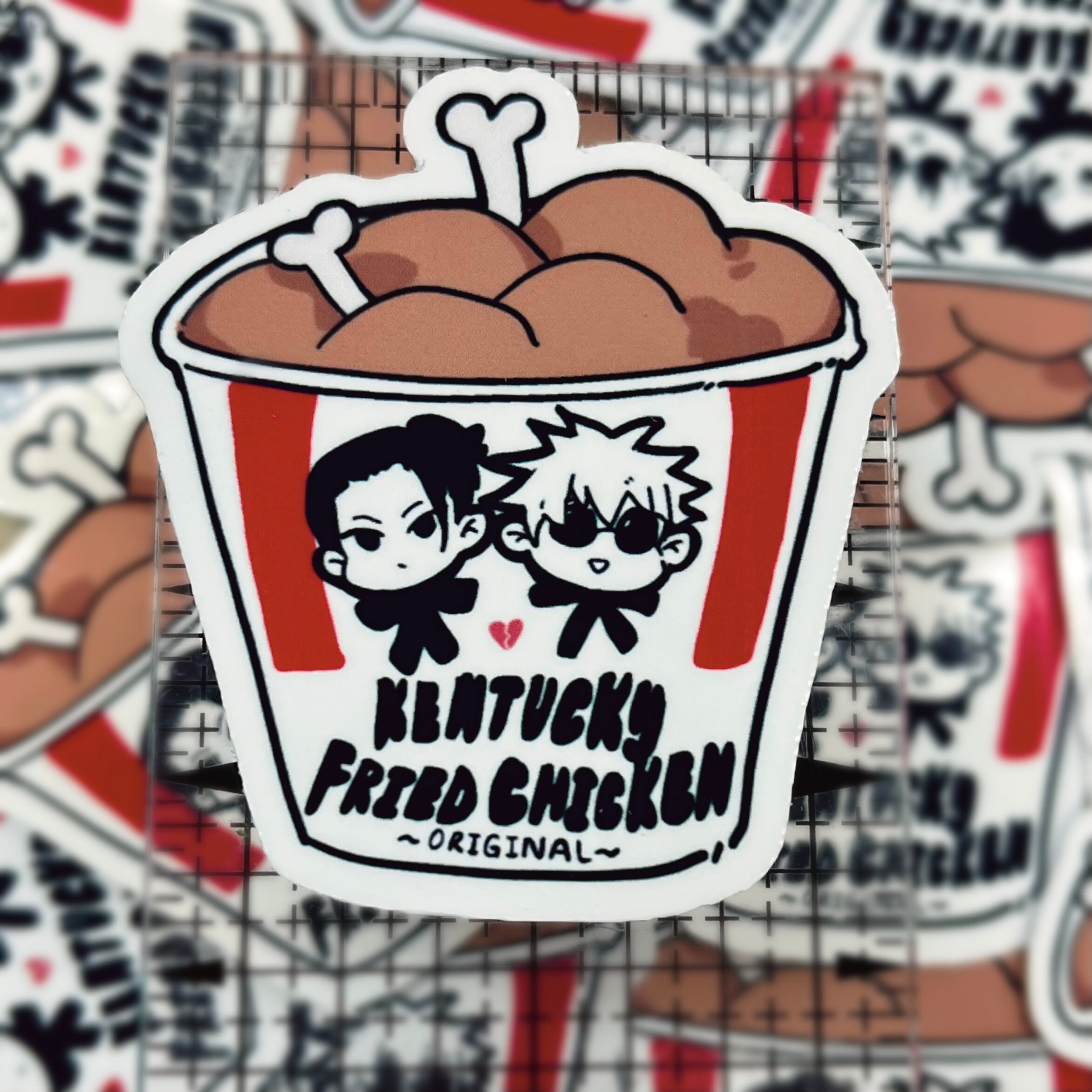 JJK Anime: Geto Gojo Satosugu KFC Die Cut Vinyl Sticker - Etsy