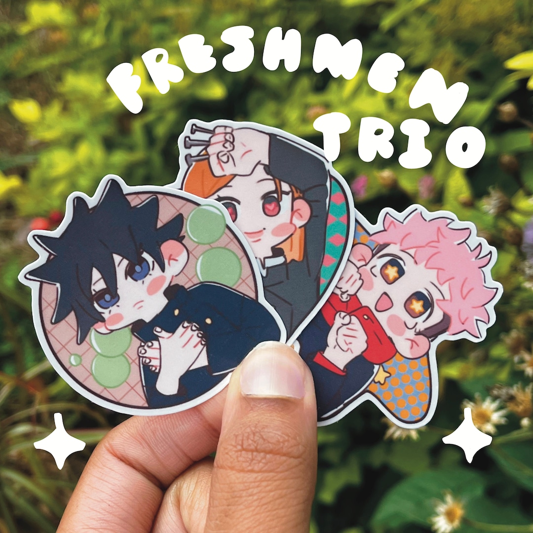 Freshmen Trio Set Die Cut Kawaii Glossy Vinyl Sticker - Etsy