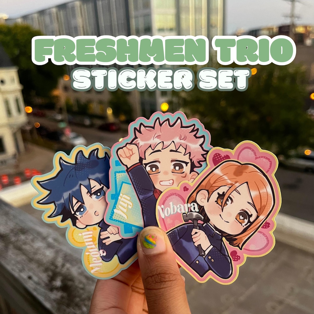 Freshmen Trio Set | Die Cut Kawaii Glossy Vinyl Sticker - Etsy