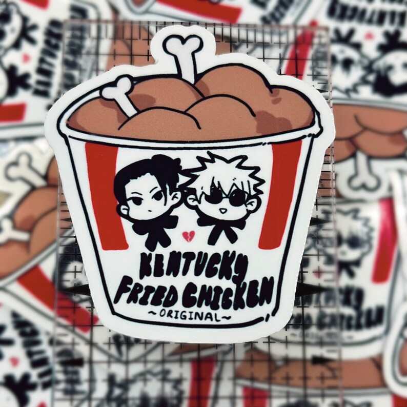 Jujutsu Kaisen: Geto & Gojo KFC Sticker - Etsy