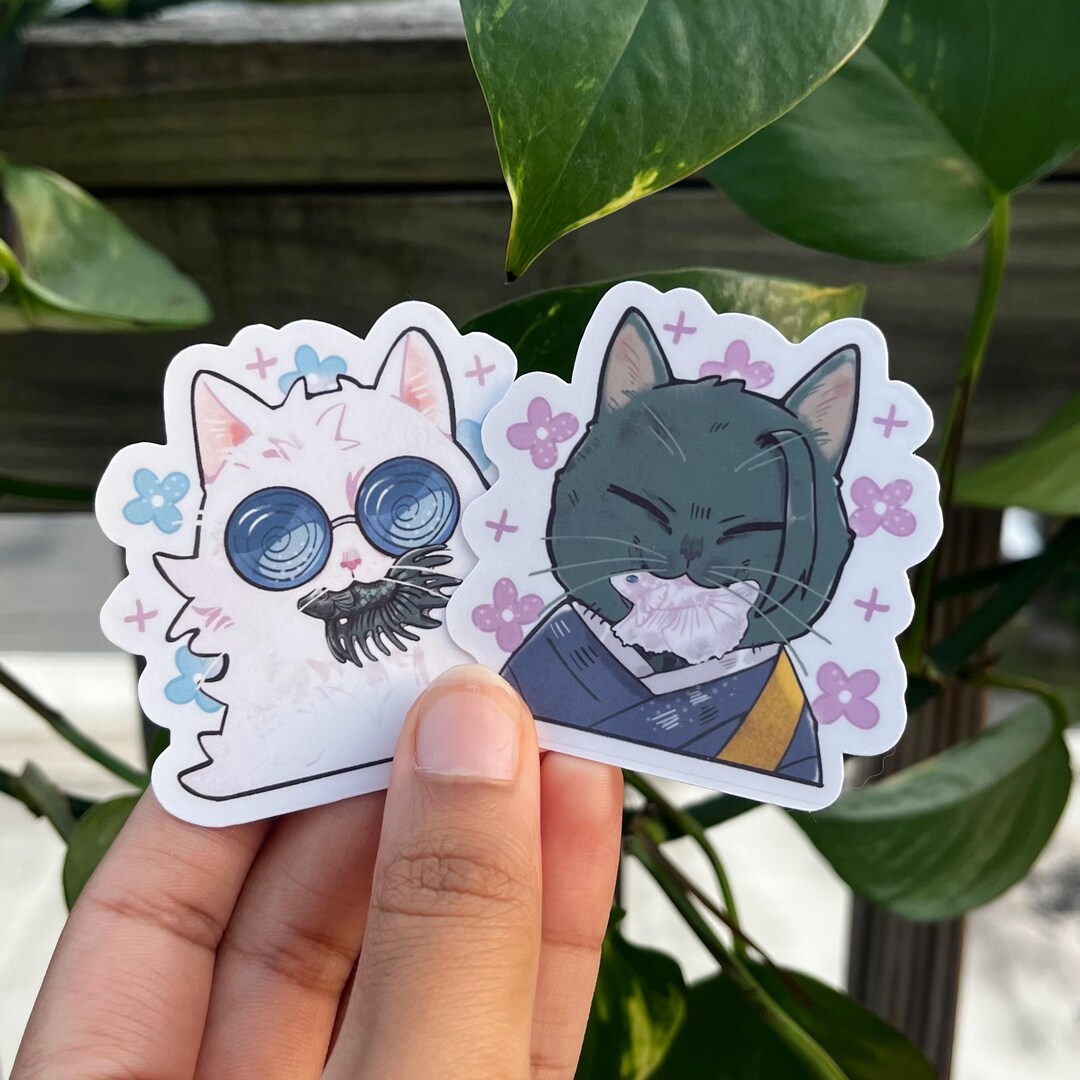 Satosugu | Anime | Kitty Betta Fish Die Cut | Kawaii Glossy Vinyl ...