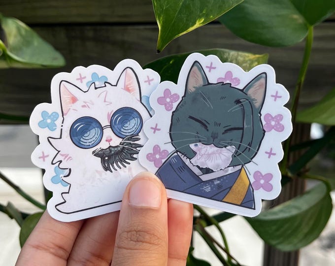 Satosugu | Anime | Kitty Betta Fish Die Cut | Kawaii Glossy Vinyl ...