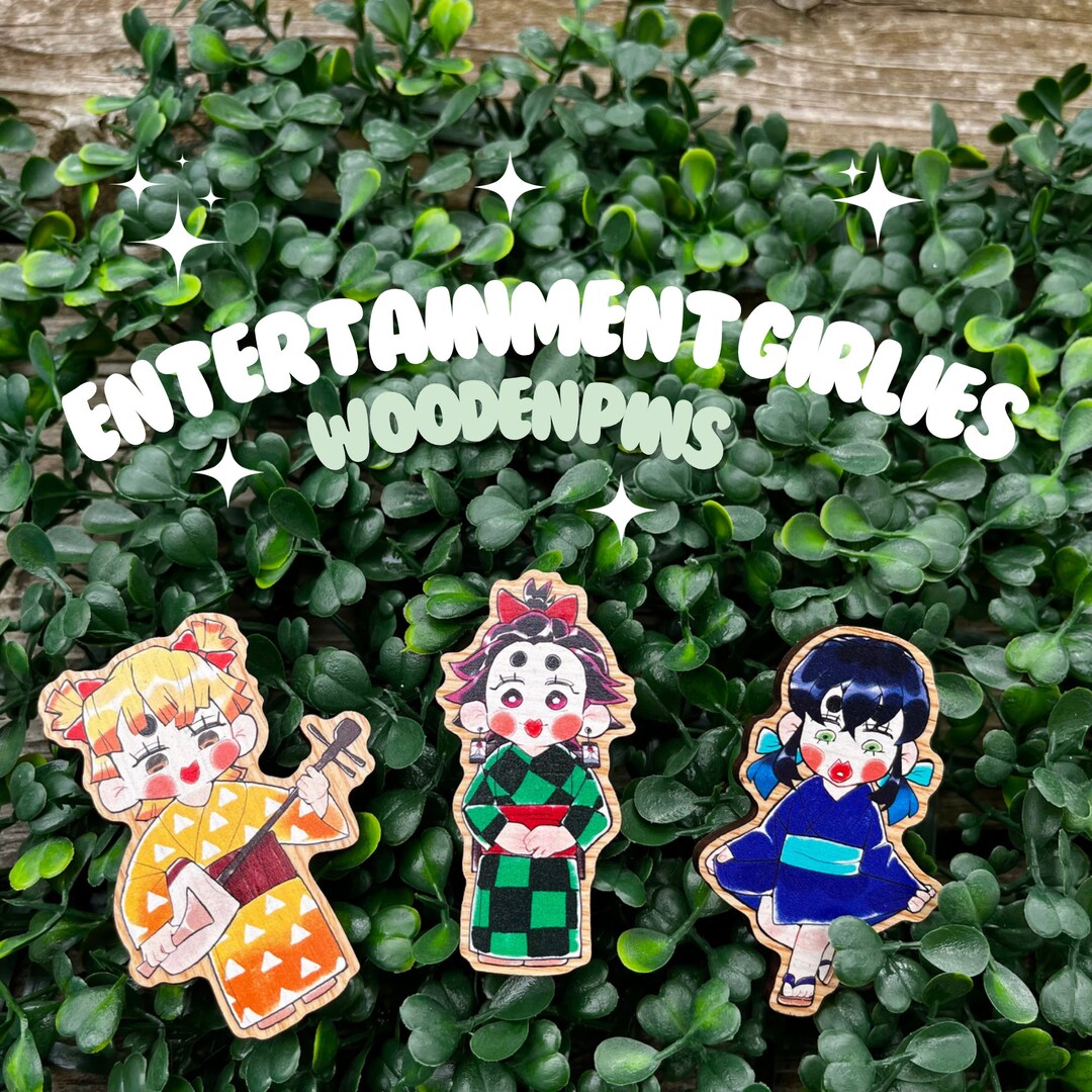 Slayer Entertainment Girlies Anime Syn Wooden Pins - Etsy