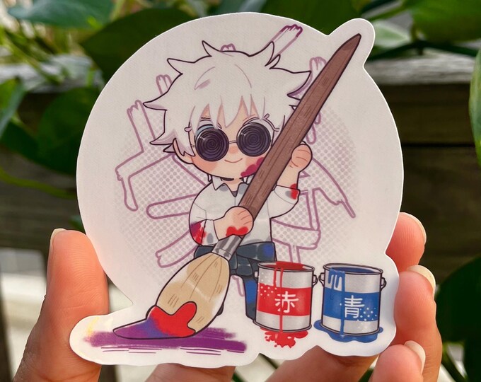 Red + Blue | Anime | Glossy Die Cut Vinyl Sticker - Etsy