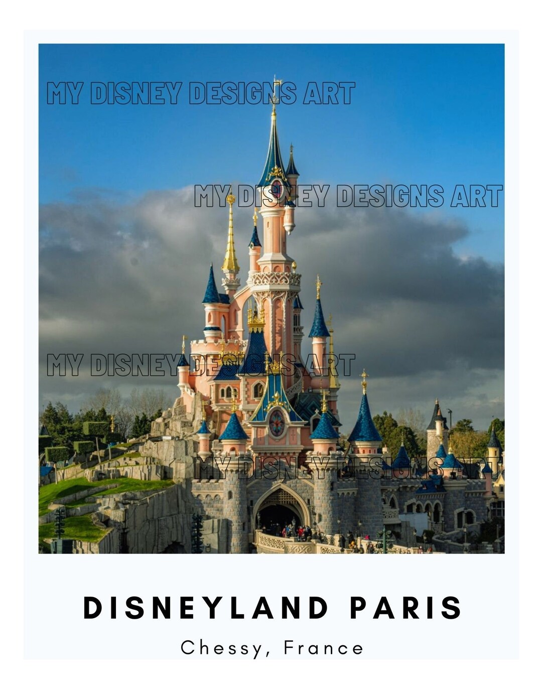 Disneyland Paris Poster Polaroid Style - Etsy
