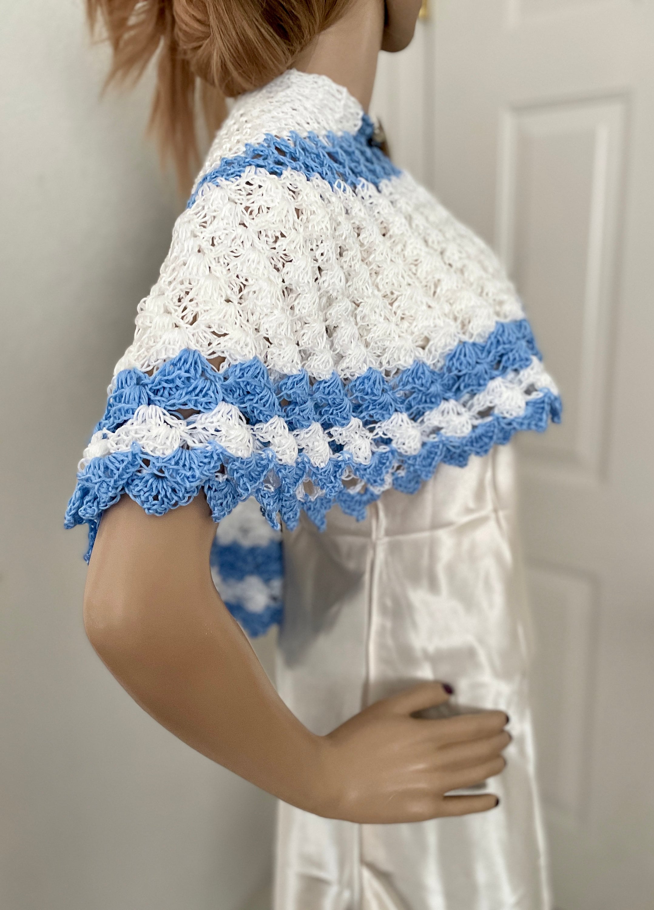 Crochet WITH VIDEO TUTORIAL 1908 Circular Shawl / Capelet - Etsy