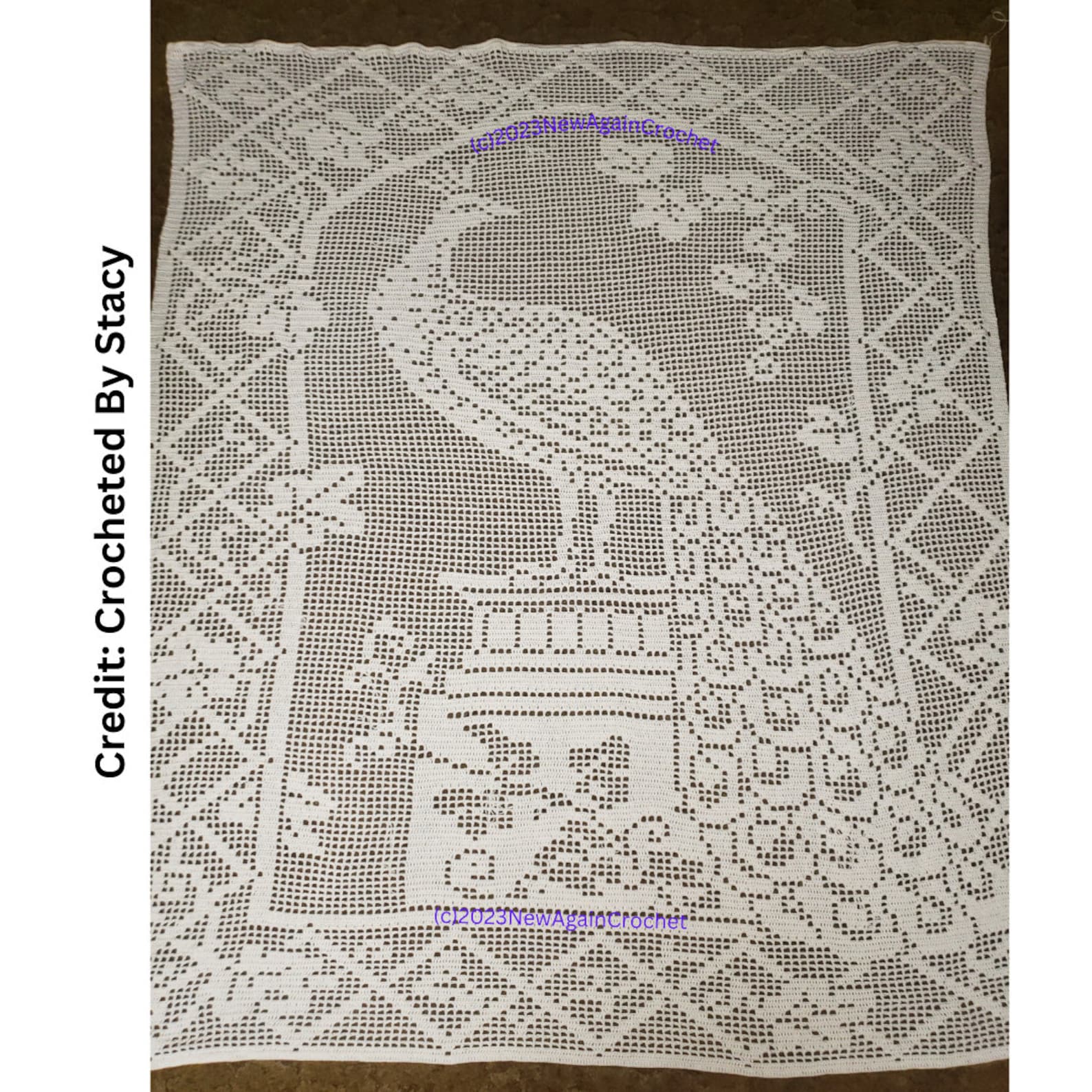 Vintage/antique Peacock Filet Crochet Design From About 1900 ** 1ST 1O ...