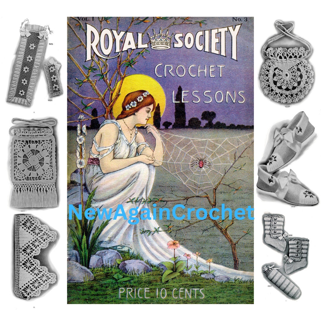 Vintage / Antique Royal Society Crochet Pattern Book PDF Download Book ...