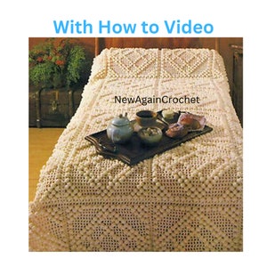 1979 Vintage Crochet Coverlet Pattern With How to Video Tutorial - Etsy